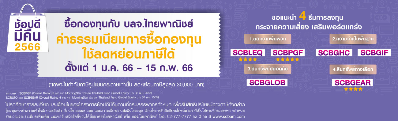 กองทุนรวม | บริษัทหลักทรัพย์จัดการกองทุน ไทยพาณิชย์ จำกัด (SCBAM)